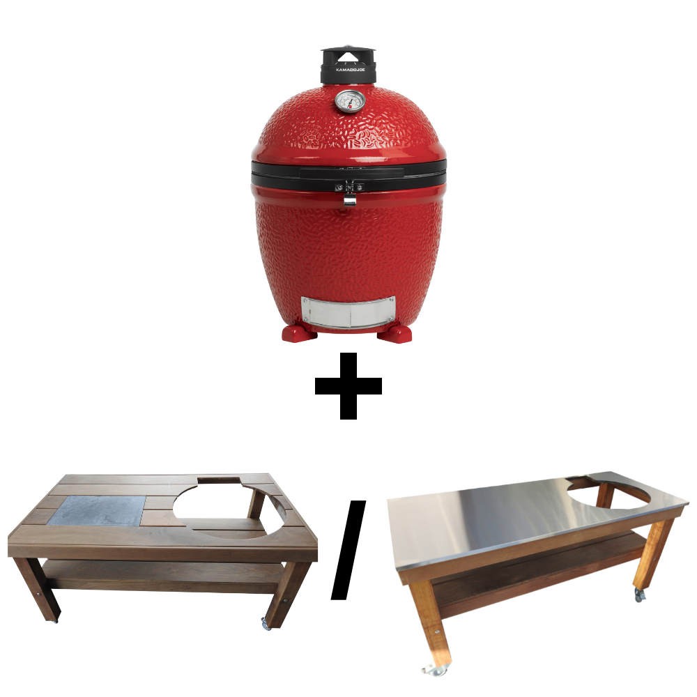 Classic II Stand-Alone & Ipé BBQ Table - Kamado BBQ